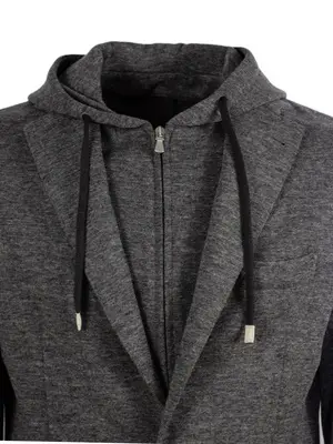 Eleventy Single-breasted Hooded Jacket
