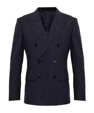 Dolce & Gabbana Long-sleeved Suit Jacket - Navy Blue