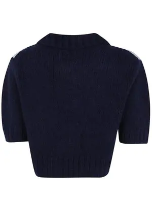 N.21 Short-sleeved Polo-collar Sweater