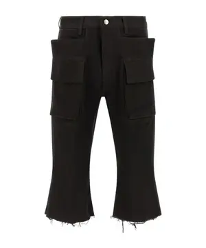 Rick Owens Tower Runway Cargo Bolan Distressed Cut Off Trousers