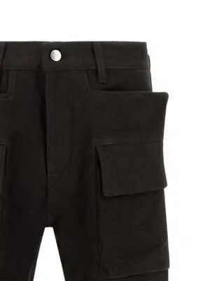 Rick Owens Tower Runway Cargo Bolan Distressed Cut Off Trousers
