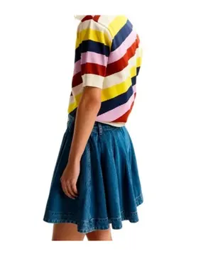 Essentiel Antwerp Striped Knit Polo Shirt