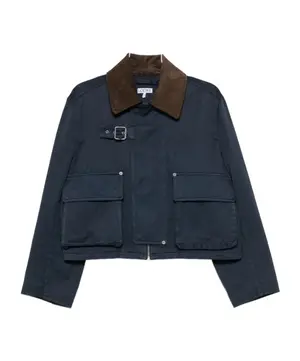 Loewe Buckle-detail Flap-pockets Jacket - Navy Blue