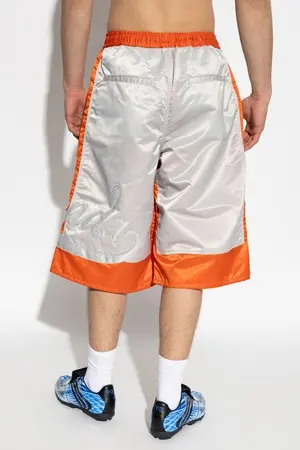 PDFCHANNEL Logo-embroidered Colour-block Shorts