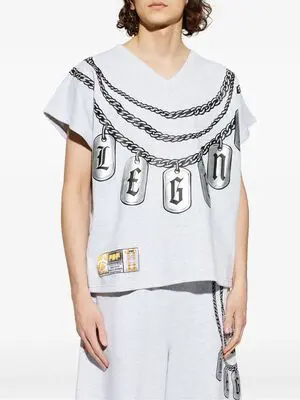 PDFCHANNEL Pdf Chain Graphic V-neck T-shirt