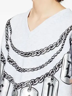 PDFCHANNEL Pdf Chain Graphic V-neck T-shirt