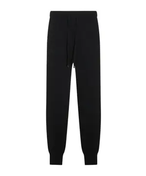Antonelli Firenze Ribbed Knit Trousers - Black