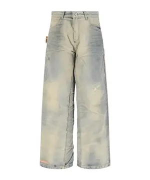 PDFCHANNEL Pdf Wide-leg Jeans - Washed Light Blue