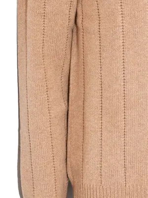 CRUCIANI Vertical Ribbed Crew Neck Knitted Sweater