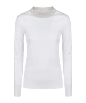 Peserico Long-sleeved Crewneck Jumper - White