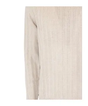 CRUCIANI Ribbed Crew Neck Knitted Sweater