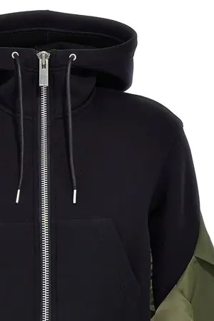 Sacai Sponge' Cotton Blend Hoodie