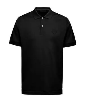 Prada Logo Polo Shirt - Black