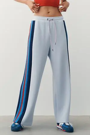 Bernardo Zip-up Track Pants - Light Blue
