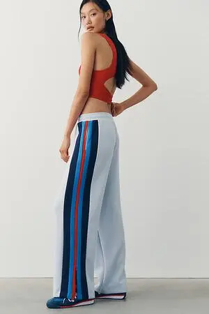 Bernardo Zip-up Track Pants - Light Blue