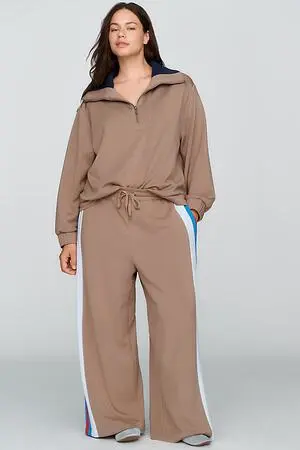 Bernardo Zip-up Track Pants - Taupe