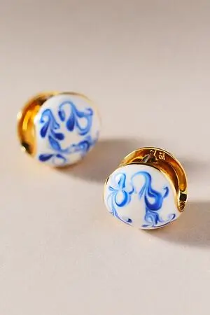 Anthropologie Ana Luisa Mi Ab Marble Huggie Earrgs