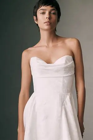 Jenny Yoo Exclusive: X Weddgs Roma Strapless Jacquard Weddg Gown