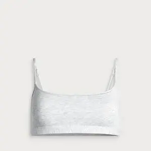 SKIMS Everyday Cotton Scoop Bralette - Light Heather Grey
