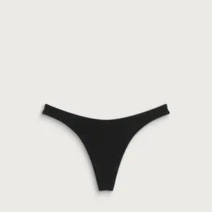 SKIMS Everyday Cotton Thong - Onyx
