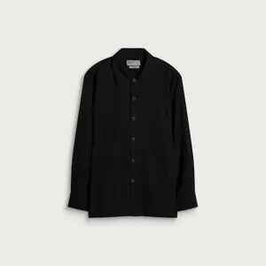 Universal Works Slub Shirting Fatigue Shirt - Black
