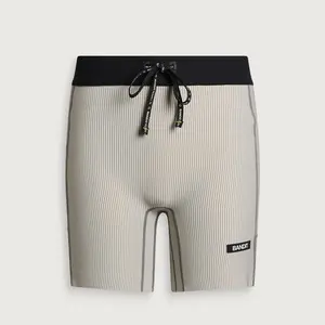 BANDIT Striped Cadence™ 5” Compression Short - Plaster/slate