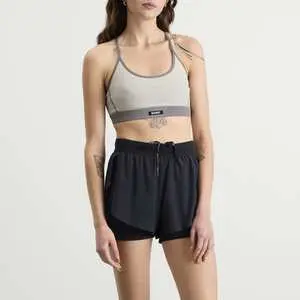 BANDIT Striped Cadence Strappy Bra With Mesh Overlay
