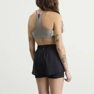 BANDIT Striped Cadence Strappy Bra With Mesh Overlay