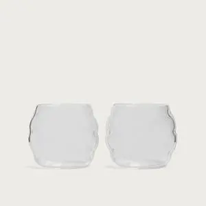 HOME STUDYO Bob Glasses Set Of 2 - Clear
