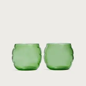 HOME STUDYO Bob Glasses Set Of 2 - Emerald