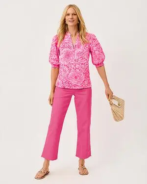 Lilly Pulitzer® Lindessa High Rise Crop Jean - Pink