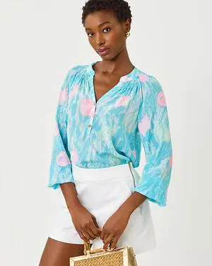 Lilly Pulitzer® Elsa Silk Top - Blue
