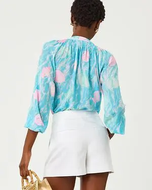Lilly Pulitzer® Elsa Silk Top - Blue