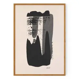 LENA WIGERS Neutrals / Black / Grey Mindscapes Three 20 X 30 Cm Art Print - Black/grey