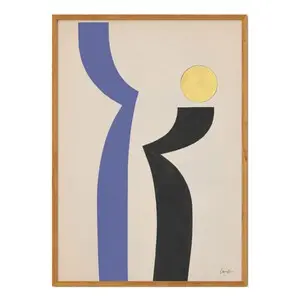 LENA WIGERS Black / Blue / Neutrals Dance Blue 20 X 30 Cm Art Print - Black/blue