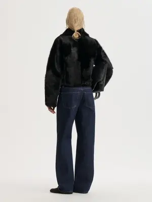 BY MALENE BIRGER Rowani Shearling Jacket - Black