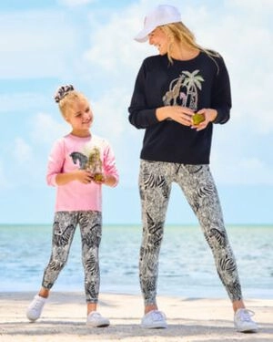 Lilly Pulitzer® Upf 50+ Luxletic 25" Endurance High Rise Midi Legging, Relaxed Fit - Coconut
