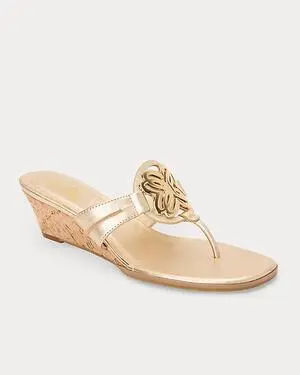 Lilly Pulitzer® The Lilly Wedge Sandal - Gold