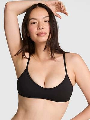 Pink Relay™ Micro Scoop Bra - Black