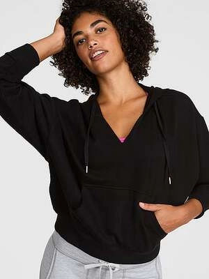 Pink Campus Fleece™ Shrunken Hoodie Black