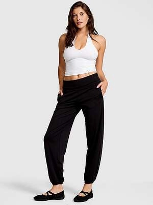 Pink Relay™ Foldover Jogger Pants - Black