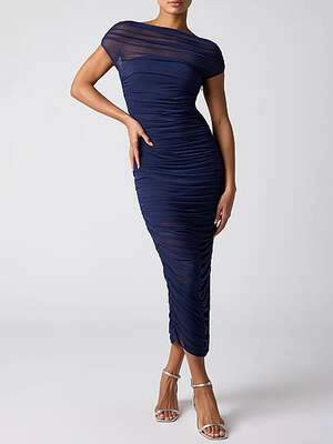 Victoria's Secret Claudia Ruched Midi Dress