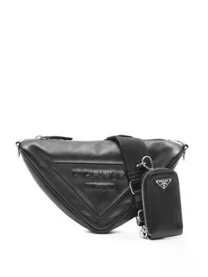 Prada 2000-2013 Grace Lux Triangle Crossbody Bag - Black