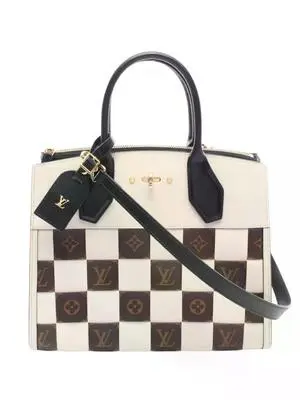LOUIS VUITTON 2019 Damier Tressage City Steamer Mm Satchel - White