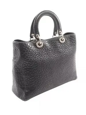 Dior Medium Pebbled Calfskin Satchel - Black