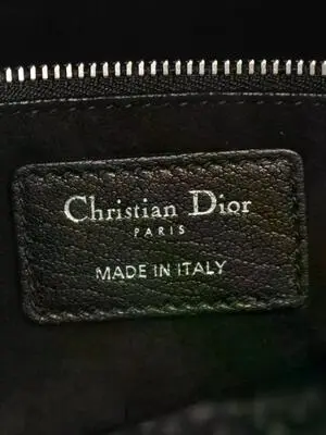 Dior Medium Pebbled Calfskin Satchel - Black