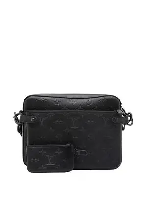 LOUIS VUITTON 2021-2026 Monogram Shadow Trio Messenger Crossbody Bag - Black