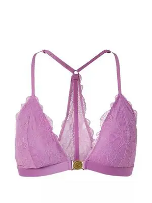 Love Stories Lace-trim Racerback Bra - Purple
