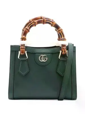 Gucci 2016-2026 Mini Calfskin Bamboo Diana Satchel - Green