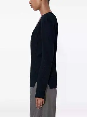 Rick Owens Ribbed-knit V-neck Sweater